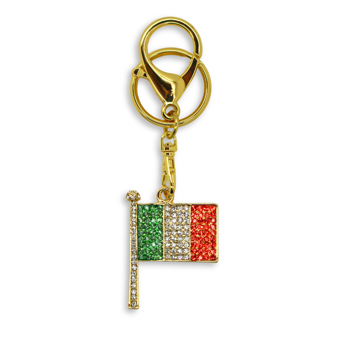 Irish Flag Keyring | Crystal Keyrings | Butler & Wilson