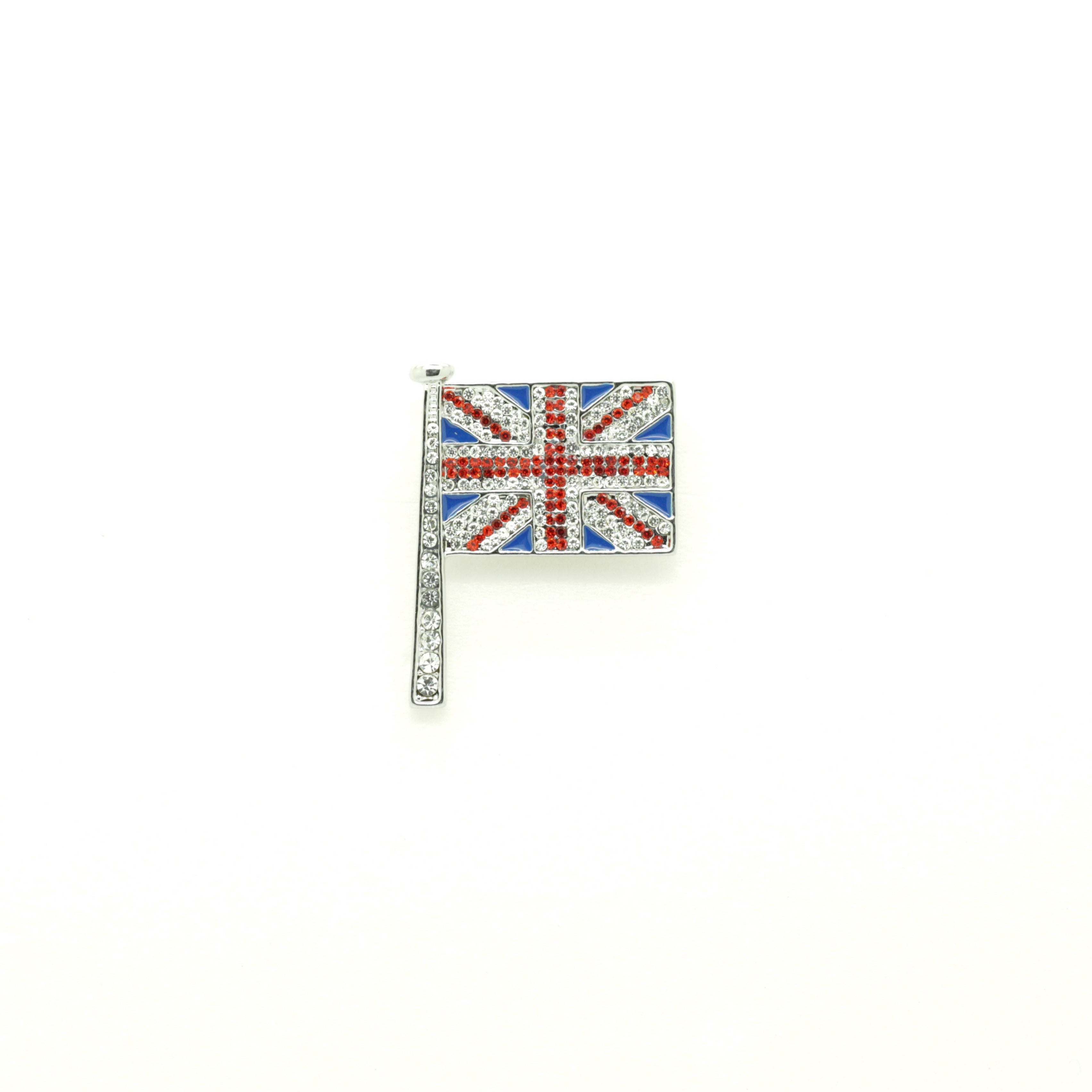 Small Crystal Union Jack Flag Brooch | Butler & Wilson