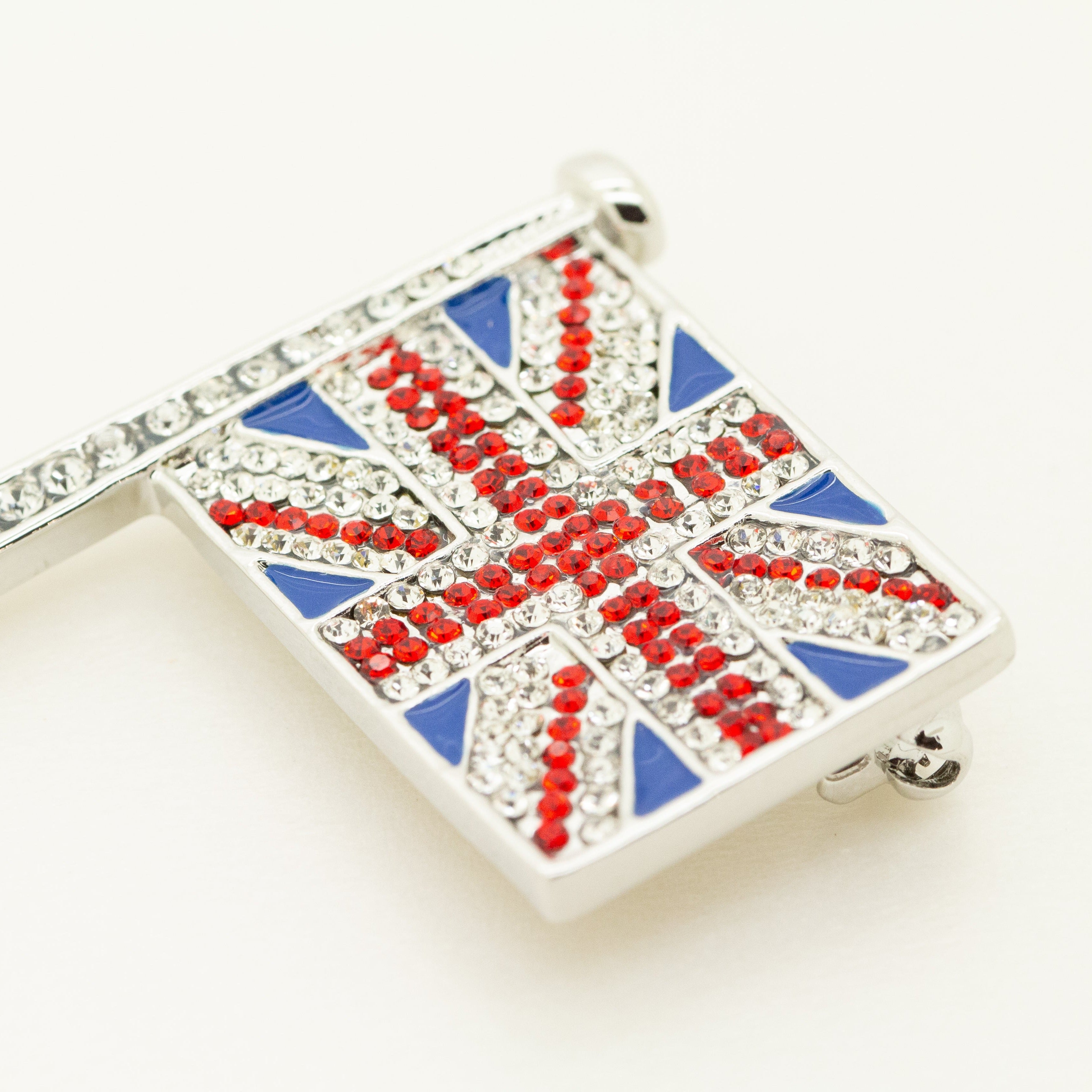 Small Crystal Union Jack Flag Brooch | Butler & Wilson
