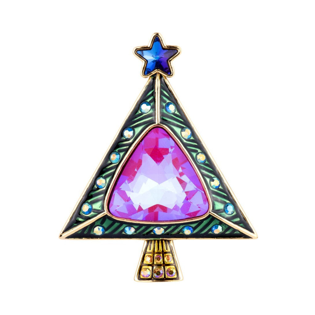 Triangle Shape Christmas Tree with Top Star Brooch | Butler & Wilson