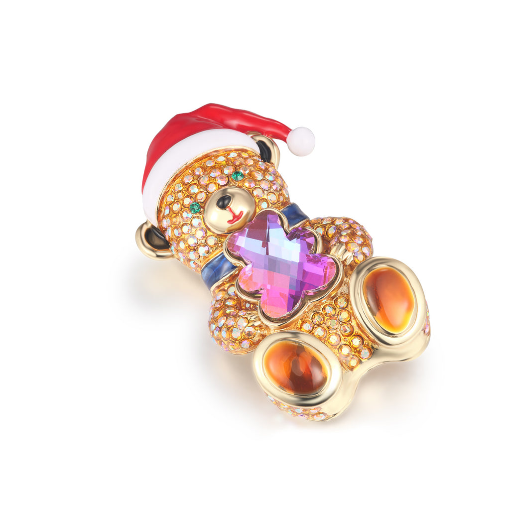 Christmas Teddy Bear Brooch – Butler & Wilson