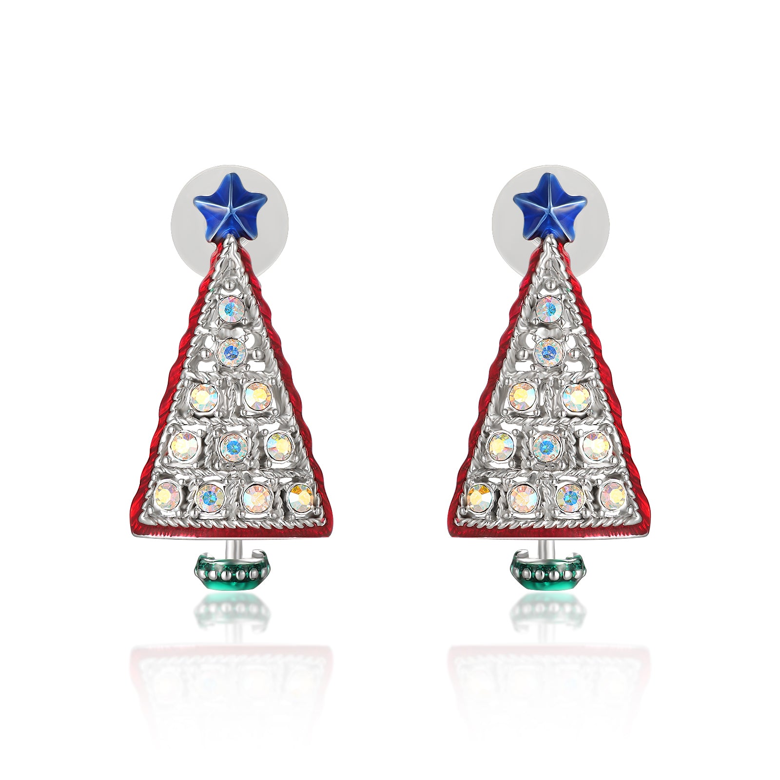 Christmas tree stud earrings store
