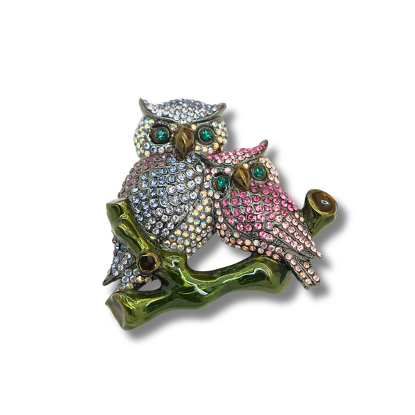 Forest Owls Brooch Butler Wilson