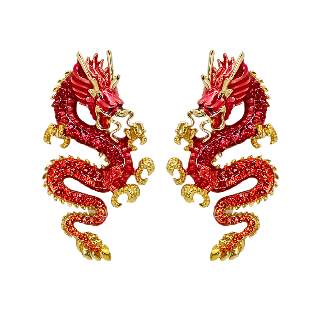 Fierce Dragon Earrings | Crystal Earrings | Butler & Wilson