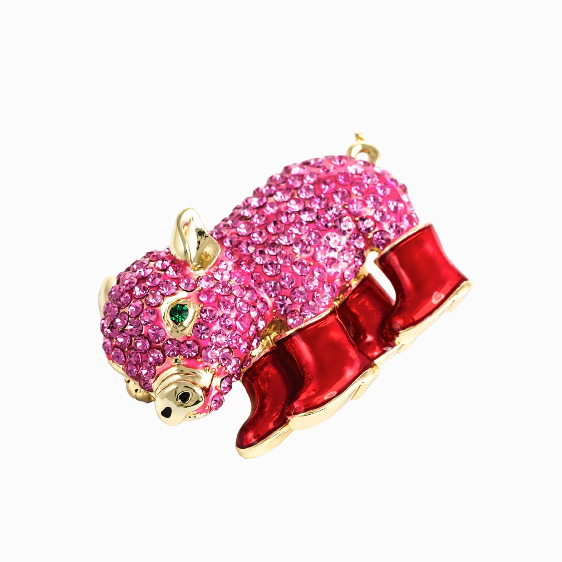 Crystal Piglet In Wellington Boots Brooch | BUTLER & WILSON – Butler ...