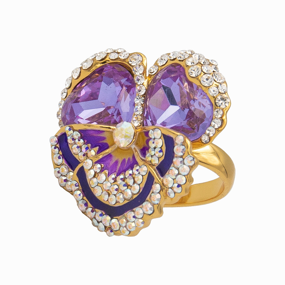 Crystal Pansy Ring | Crystal Ring | Butler & Wilson