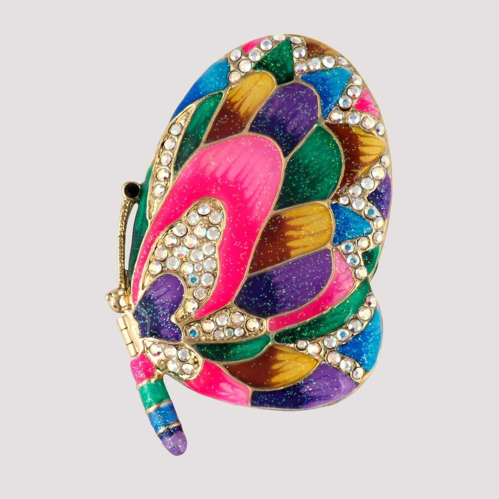 Side Butterfly Enamel Compact Mirror | BUTLER & WILSON – Butler & Wilson